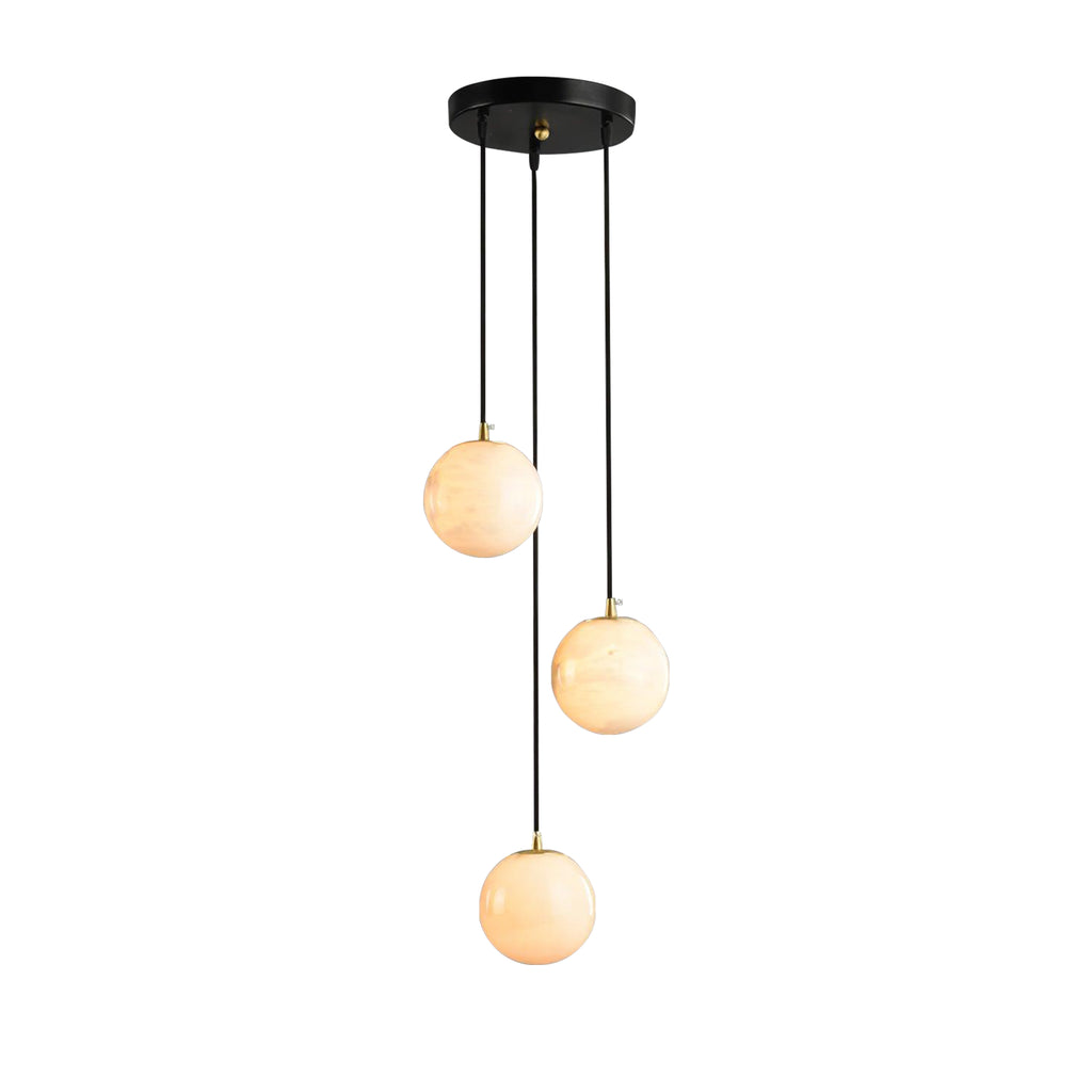 Alabaster Balls Cluster Chandelier