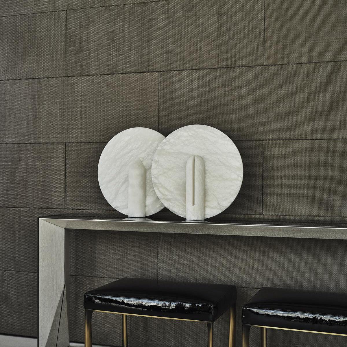 Alabaster Modern Disc Table Lamp – Vidirlighting