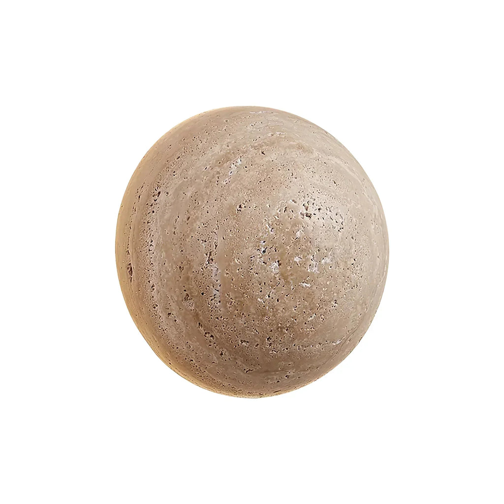 Luna Round Travertine Wall Light | Vidirlighting