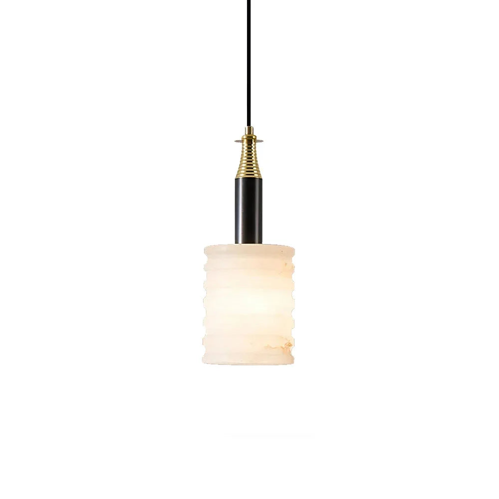 Alabaster Cylindrical Thread Pendant Light | Vidirlighting