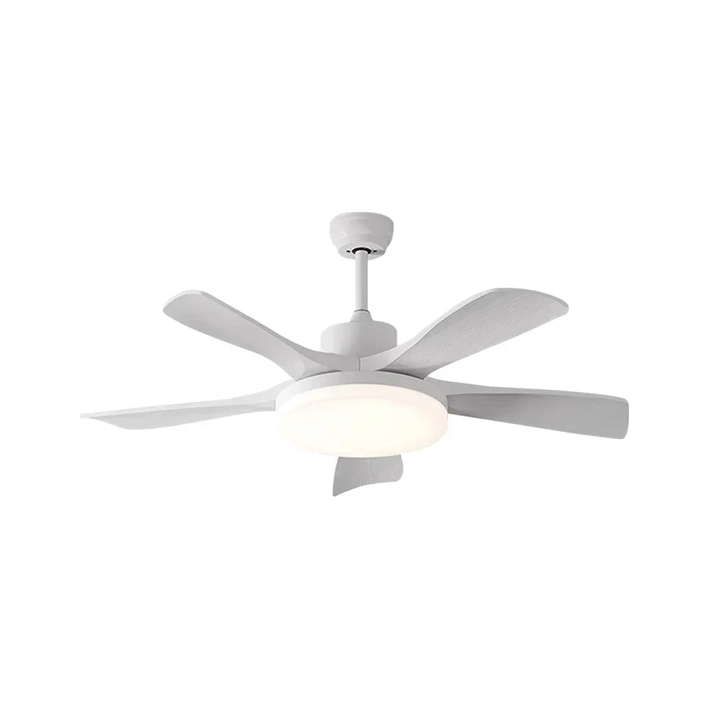 Nordic Fan Blade White Ceiling Fan Light | Vidirlighting