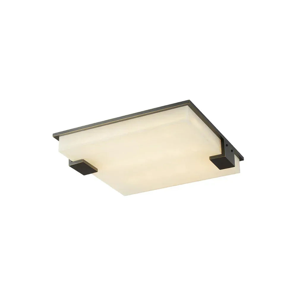 Stylish Black Square Alabaster Ceiling Light | Vidirlighting